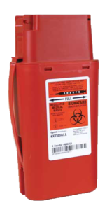 1 Quart Flip-Top Transportable Red Sharps Container | Lighthouse ...