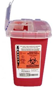 1 Quart Red Phlebotomy Sharps Container | Lighthouse Distributor Services