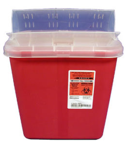 2 Gallon Red Sharps Container | Lighthouse Distributor Services