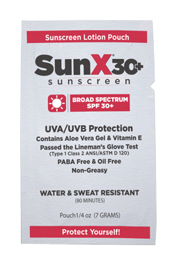 SunX® SPF30+ Sunscreen Individual Lotion Pouches | Lighthouse ...