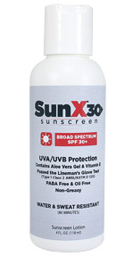 SunX® SPF30+ Sunscreen Lotion Bottles | Lighthouse Distributor Services